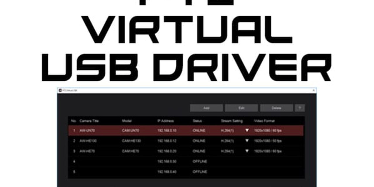 Introducing Virtual USB Convert your Panasonic PTZ cameras and ...